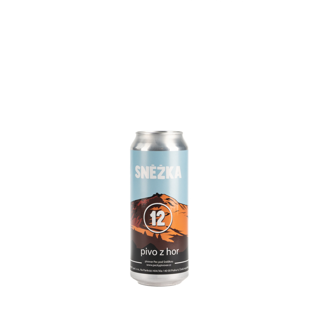 Sněžka světlý ležák 12°, plech | Pivo Grando eshop